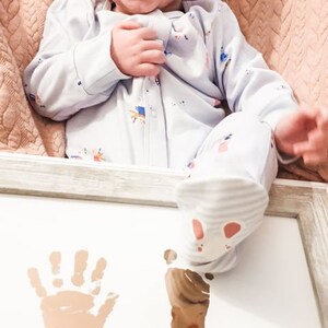 Real Foil Baby Handprint Footprint Art | Made From Baby's Actual Prints ...