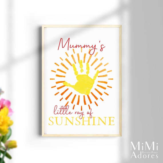 Sunshine Handprint Craft Mother's Day Birthday Craft - Etsy