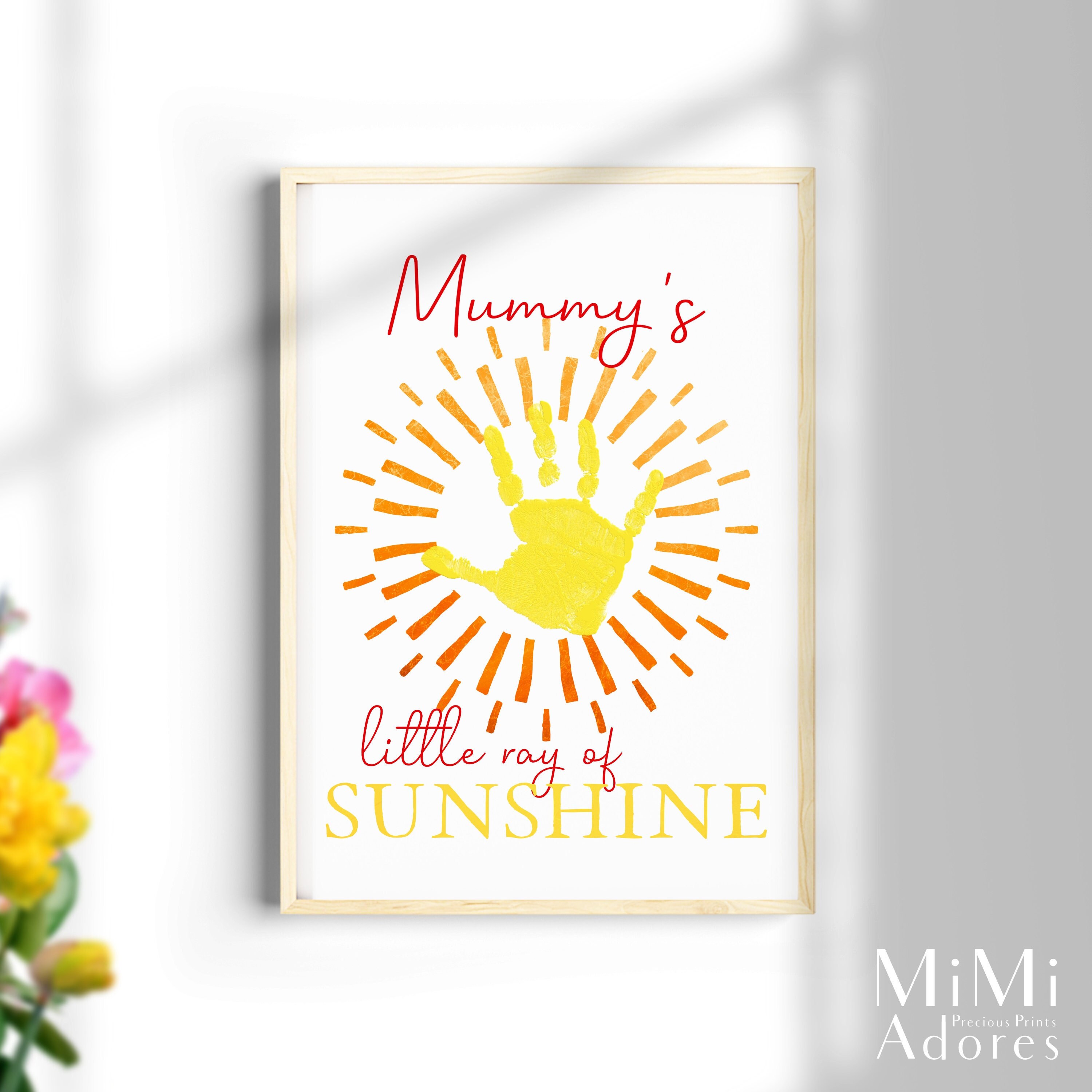 Sunshine Handprint Craft | Mother's Day Birthday Craft | Mummy ...