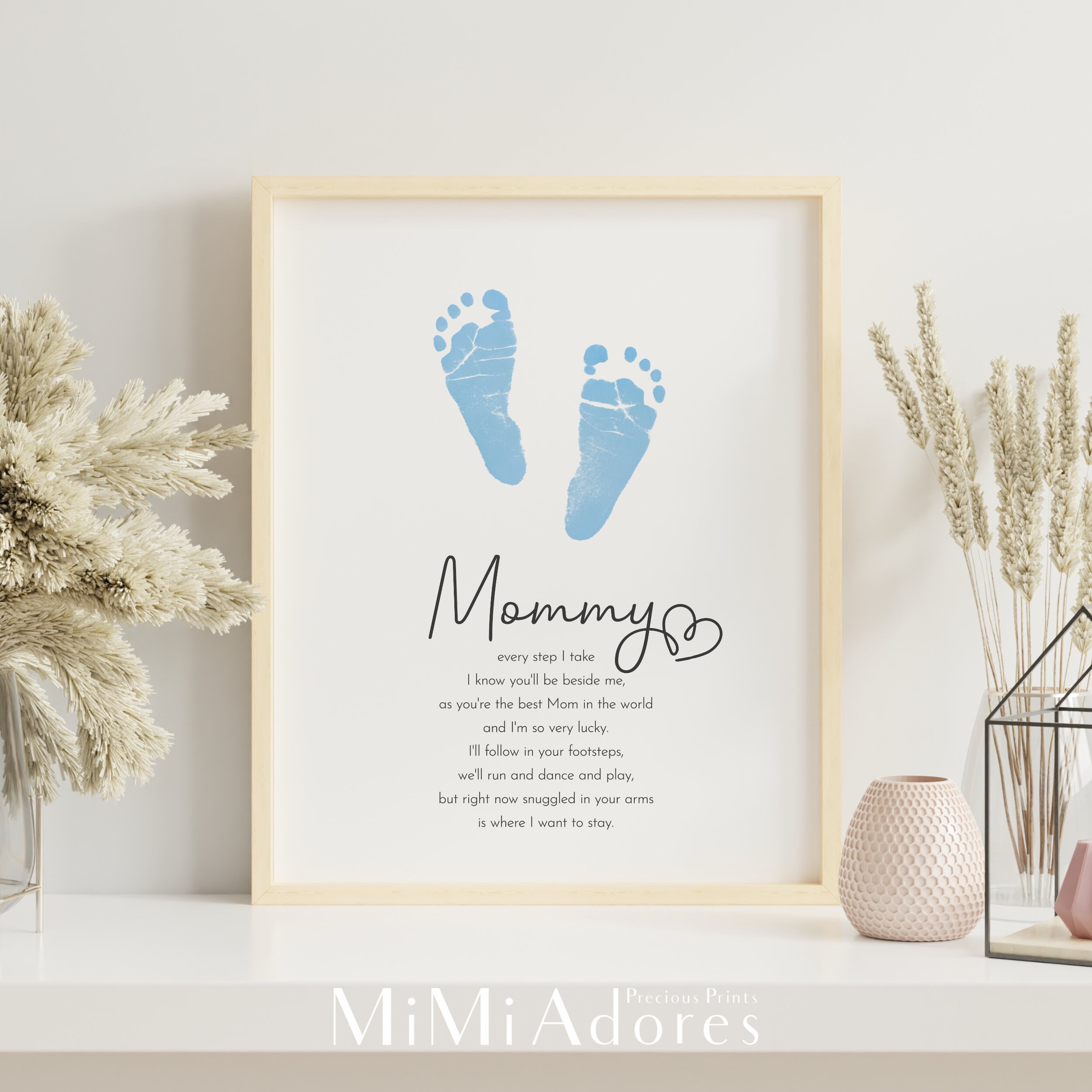 Mommy Footprint Poem | Following in Your Footsteps | Mothers Day ...