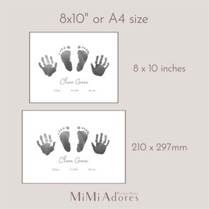 Handprint Footprint Keepsake Hand Print Foot Print Art Handprint Baby ...
