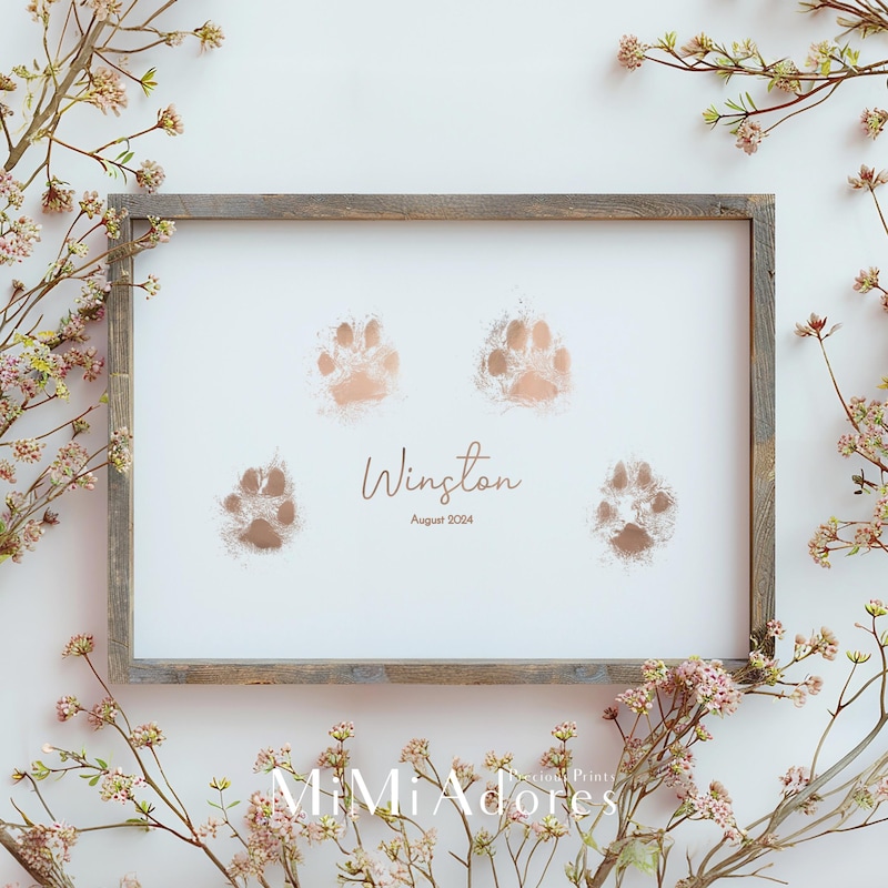 Dog Memorial Paw Print - Etsy