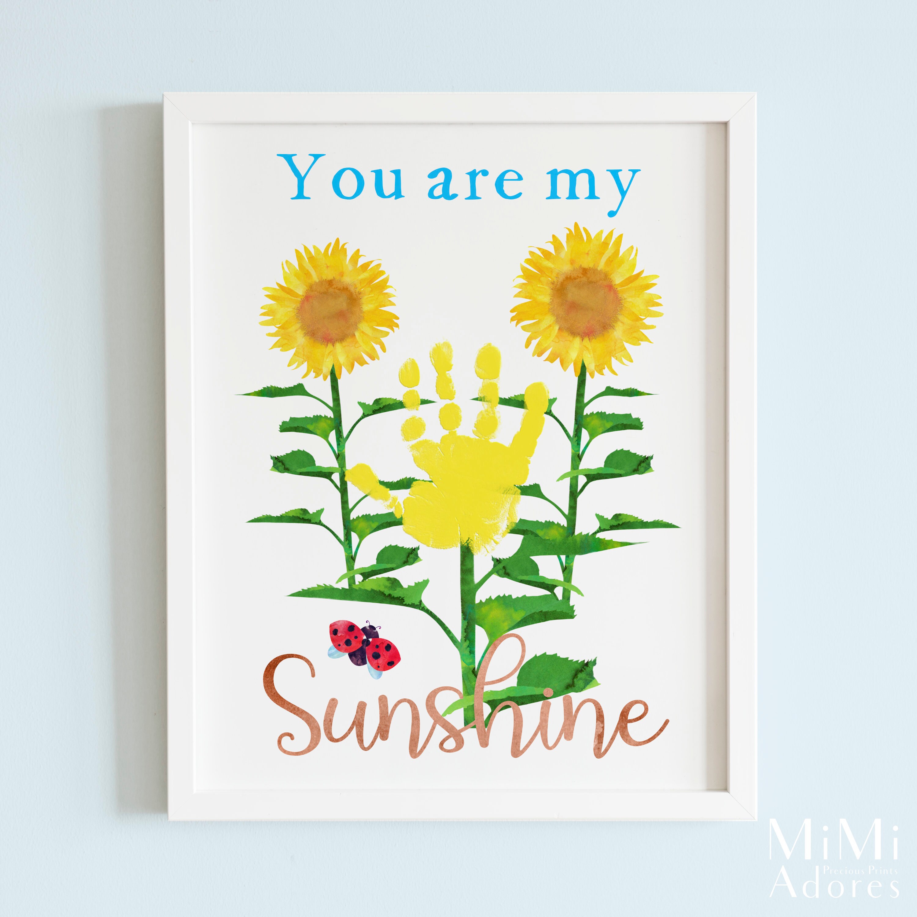 Printable You Are My Sunshine Handprint Art Craft Gift for | Etsy