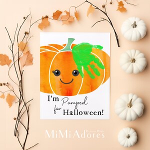 Halloween Handprint Art Craft | Halloween Preschool | Printable Craft ...