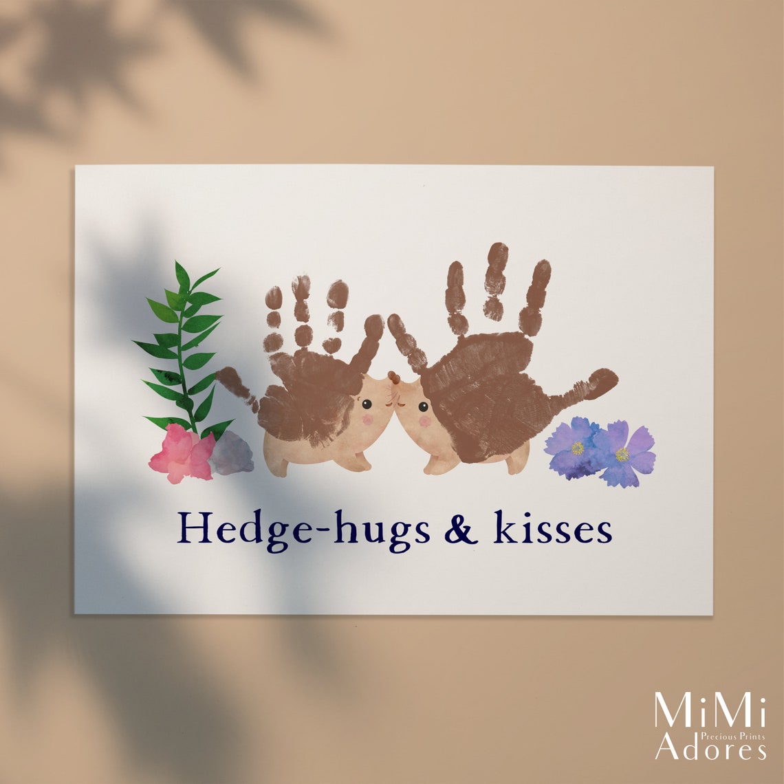 Printable Hedgehog Handprint Art Craft Handprint Keepsake - Etsy