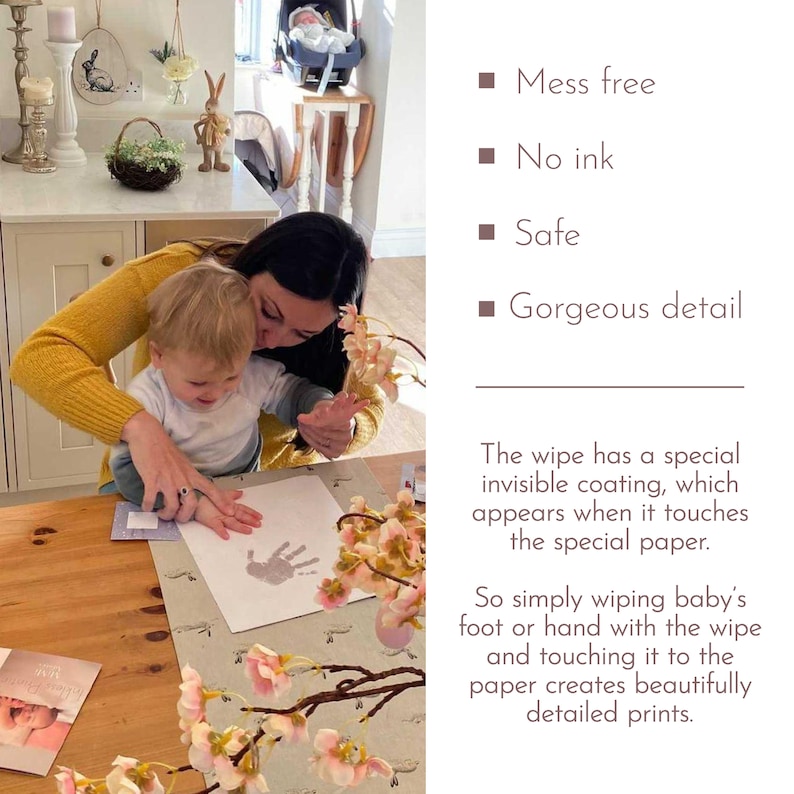 Foil Handprint Art With Inkless Kit Siblings Handprint - Etsy