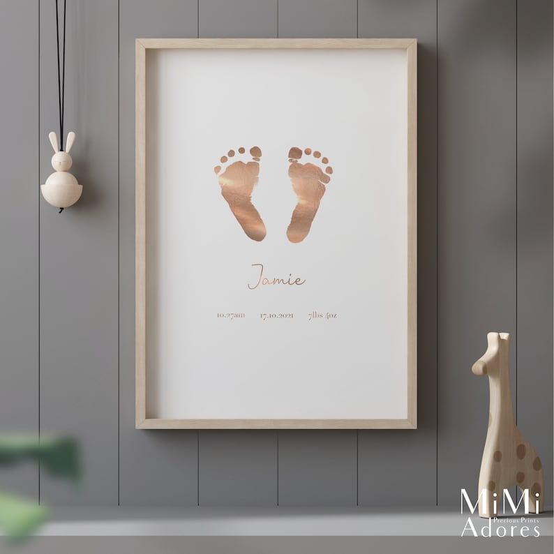 Personalised Foil Footprint Keepsake inkless Kit Included - Etsy