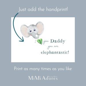 Elephant Handprint Art Craft | Father's Day | Daddy Dad Birthday | Kids ...