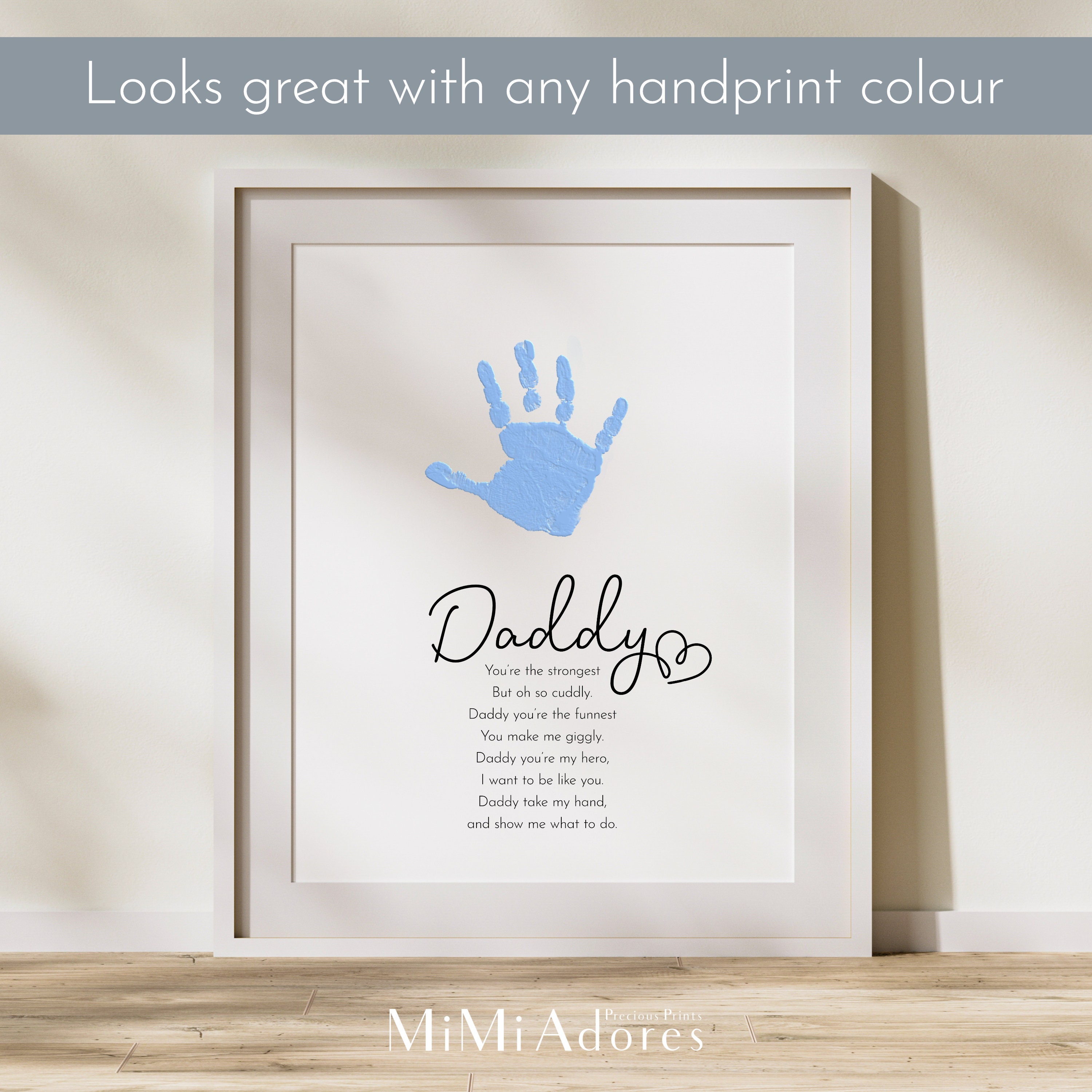 Daddy Handprint Poem Fathers Day Birthday Daddy Dad Poem - Etsy Canada
