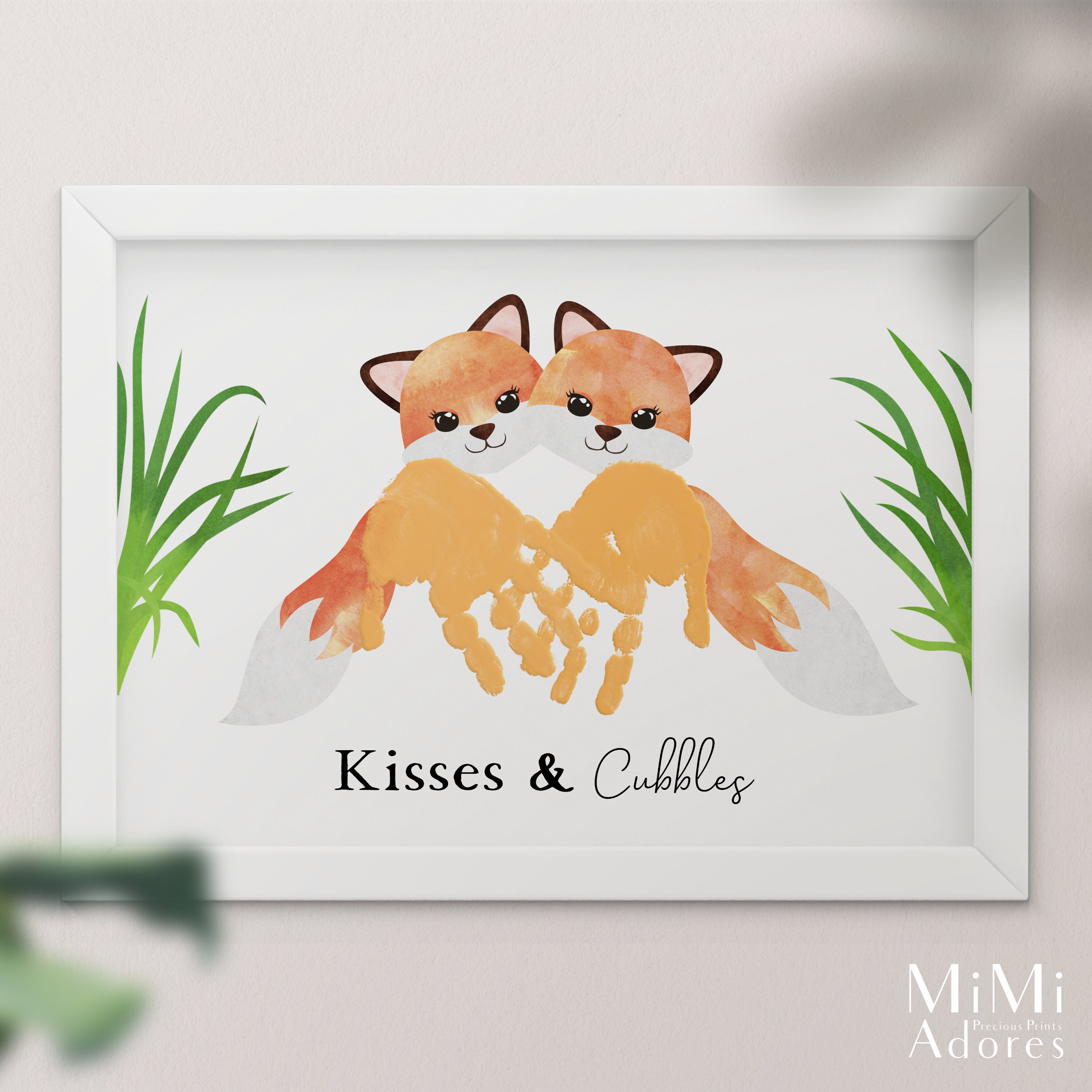 Fox Handprint Printable Kids Handprint Activity Craft - Etsy