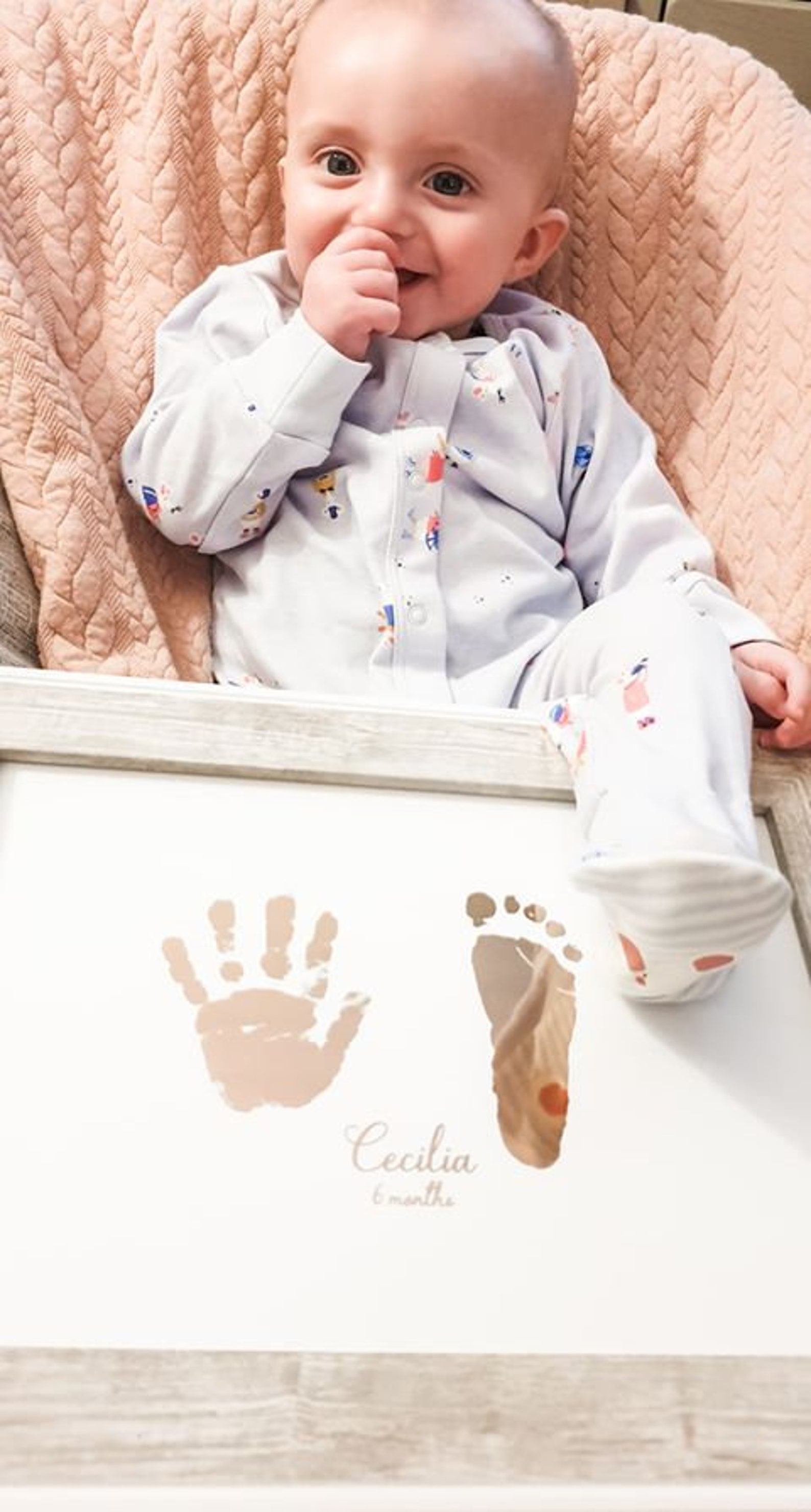 Real Foil Baby Handprint Footprint Art Made From Baby's - Etsy