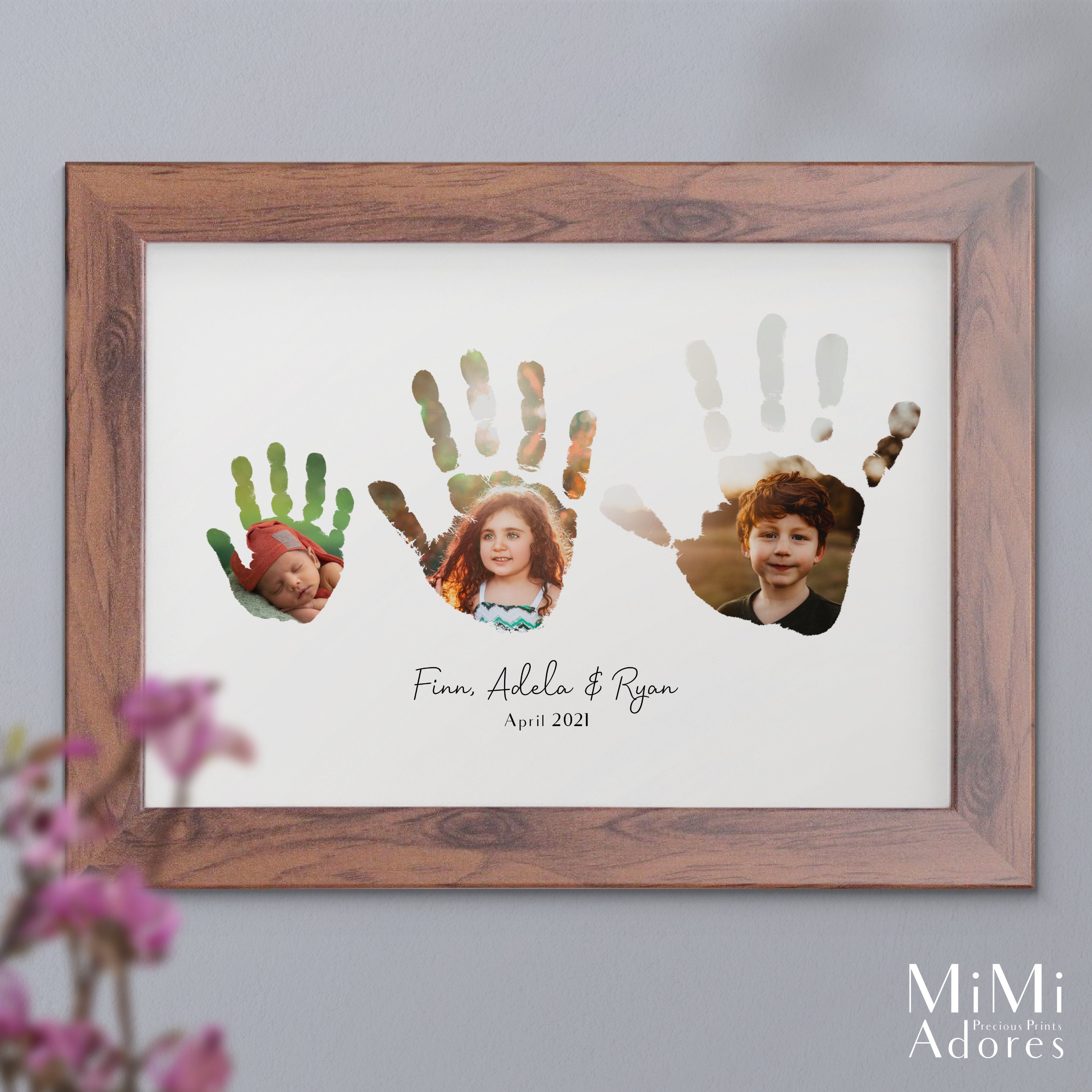 Handprint Keepsake | Photo Collage | Personalised Gift for Grandpa ...