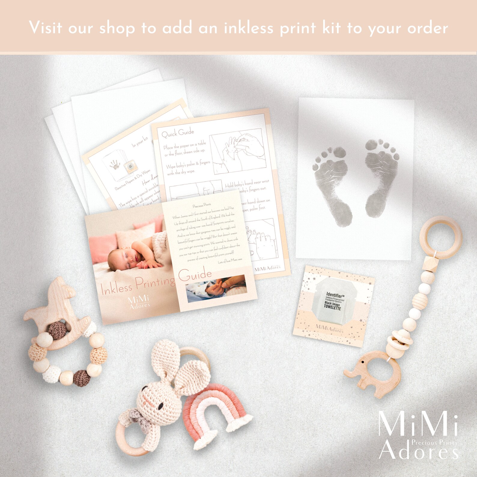 Real Foil Baby Handprint Footprint Art Made From Baby's - Etsy