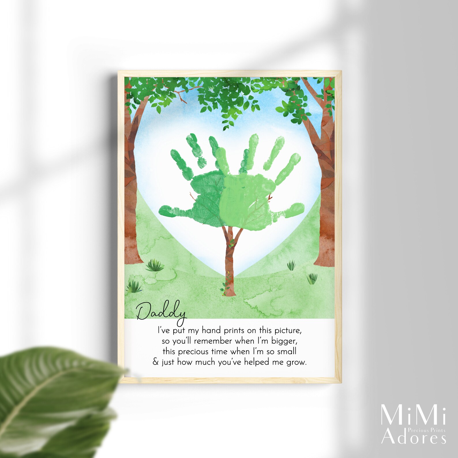 Daddy Handprint Poem Tree Handprint Art Craft Fathers Day - Etsy