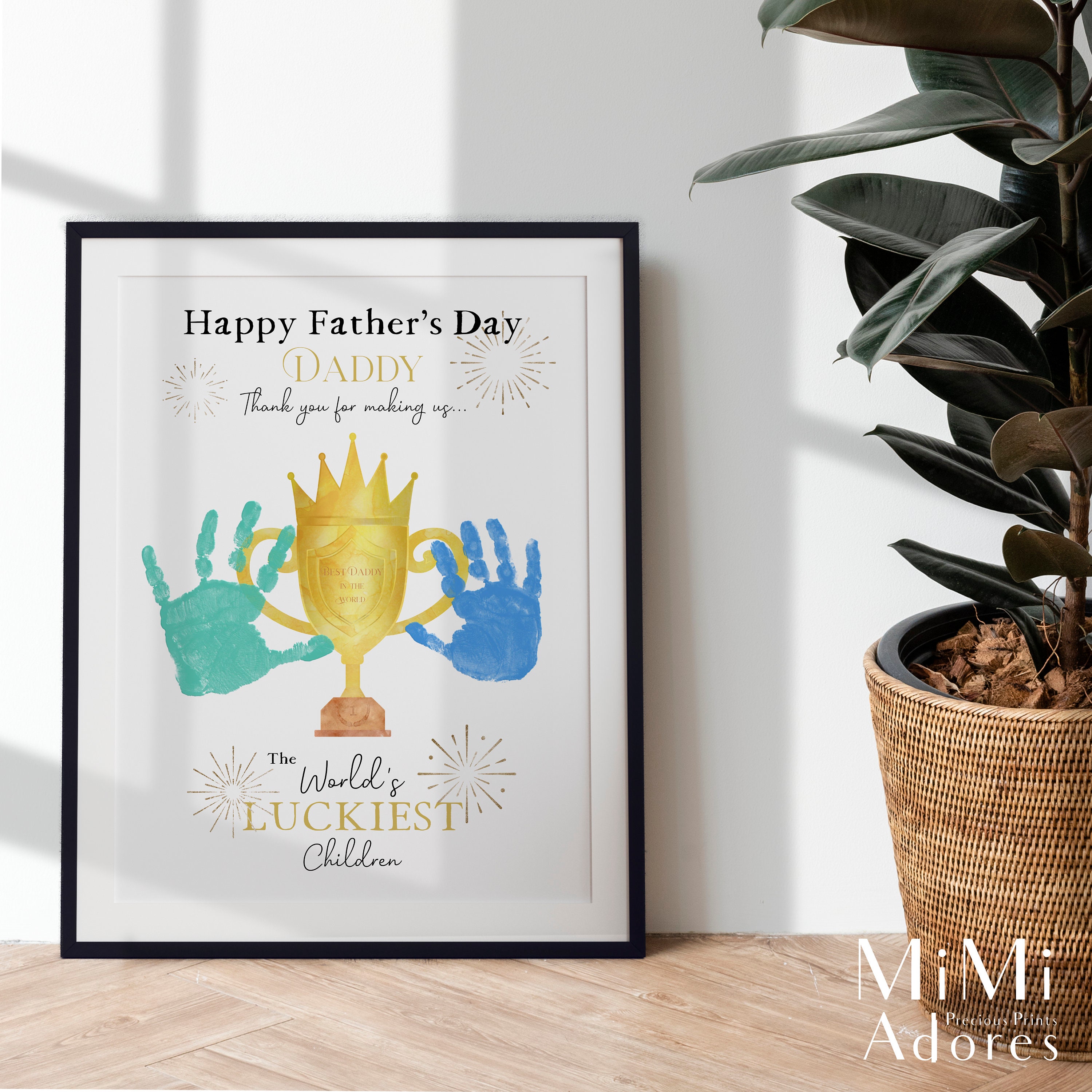 Father's Day Printable Craft Daddy Handprint Art Craft - Etsy