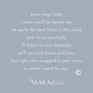 Mummy Footprint Poem | Following in Your Footsteps | Mothers Day ...