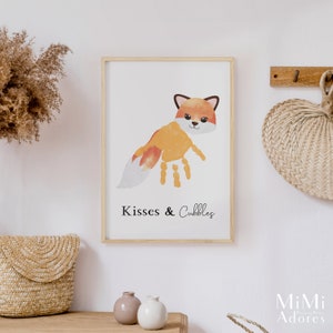 Fox Handprint Printable | Kids Handprint Activity Craft | Handprint ...