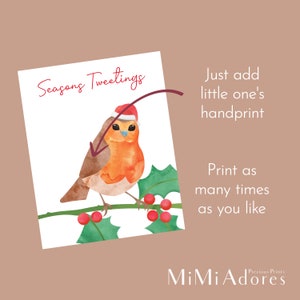 Seasons Tweetings | Robin Cardinal Handprint Craft | Christmas ...