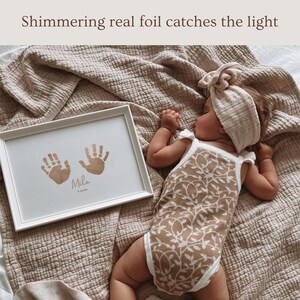 Baby Handprint Keepsake Made in Real Foil | Baby Toddler Keepsake ...