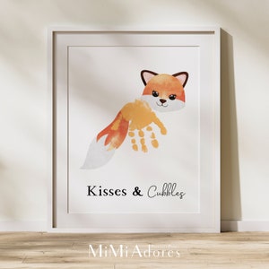 Fox Handprint Printable | Kids Handprint Activity Craft | Handprint ...