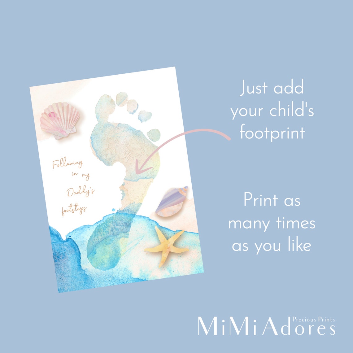 Following in Your Footsteps | Father's Day Footprint Craft | Printable ...