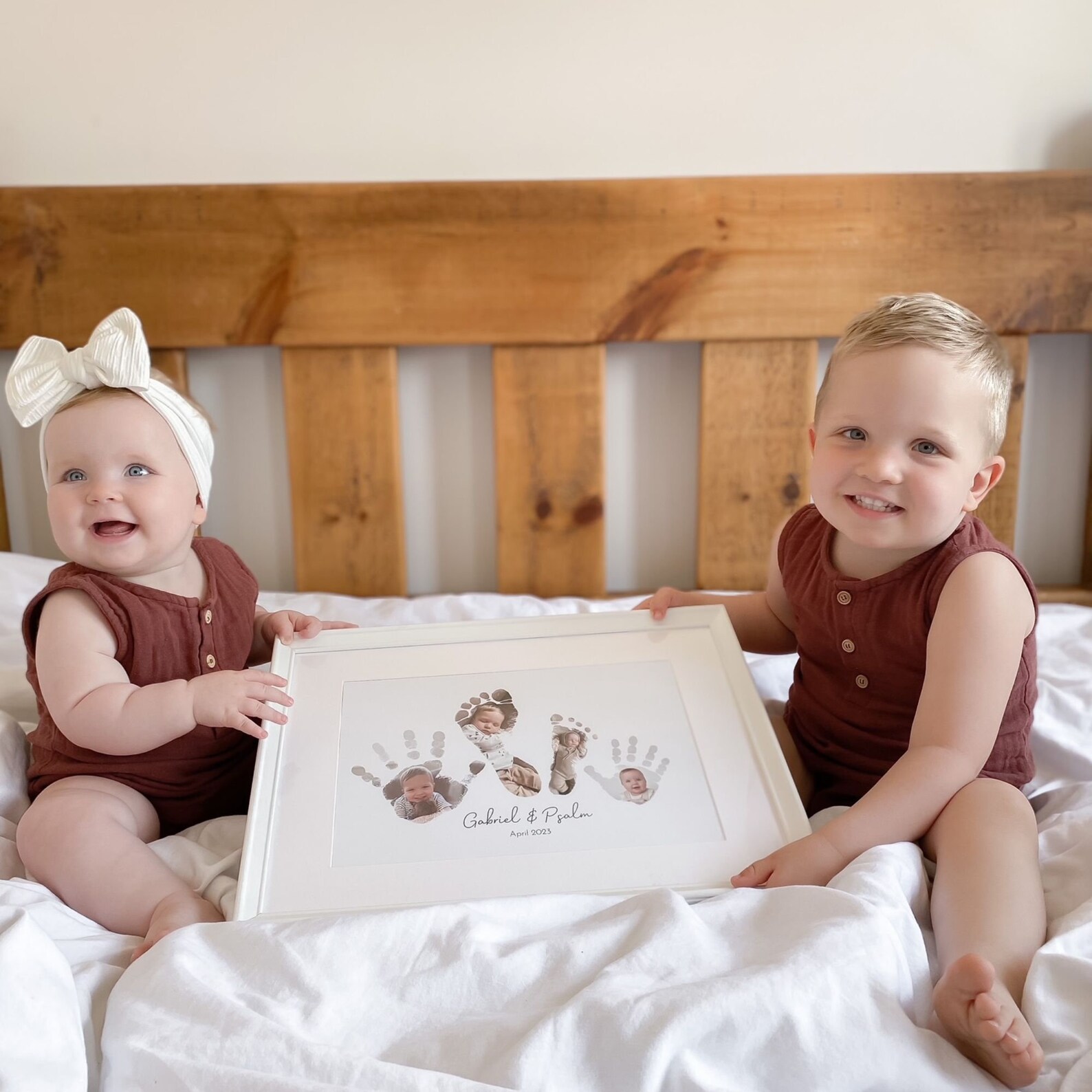 Sibling Handprint Keepsake Gift | Inkless Kit Included | Gift From ...
