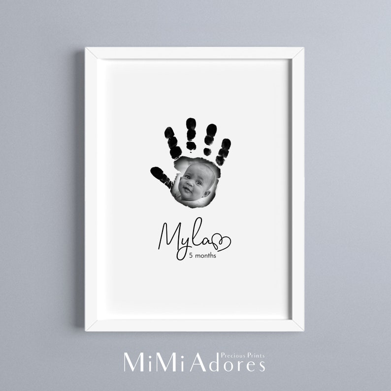 Personalised Baby Handprint Photo Keepsake Baby Handprint - Etsy