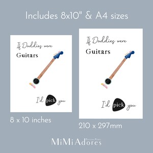 Fathers Day Printable | Guitar Handprint | Fathers Day Handprint | Dad ...