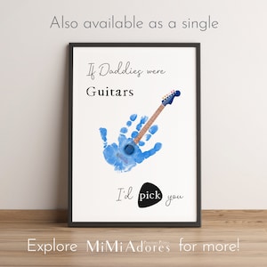 Printable Guitar Handprint Art Craft | Fathers Day Daddy | Kids Baby ...