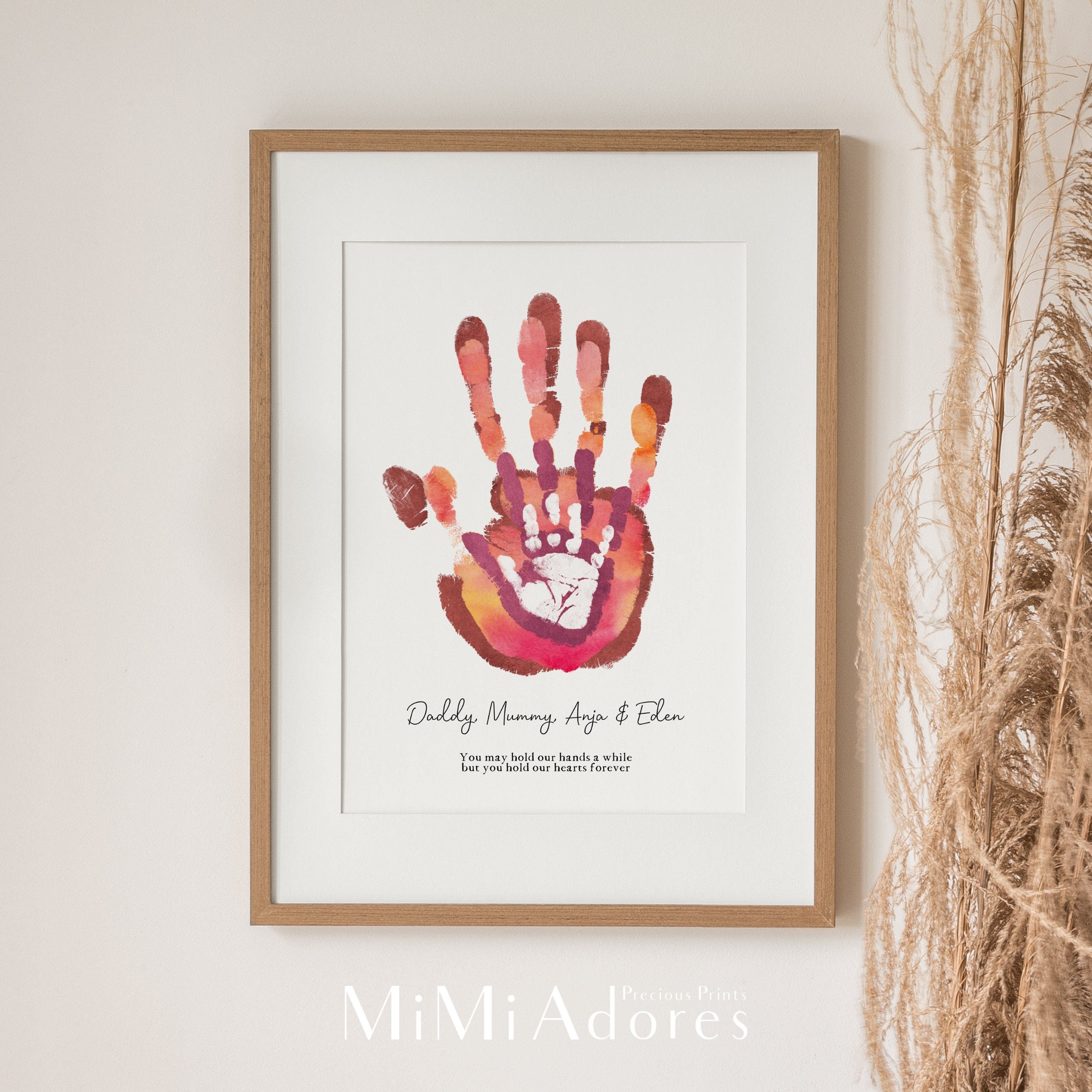Toile Empreinte De Main De Famille Kit Empreintes De Mains Pour 5