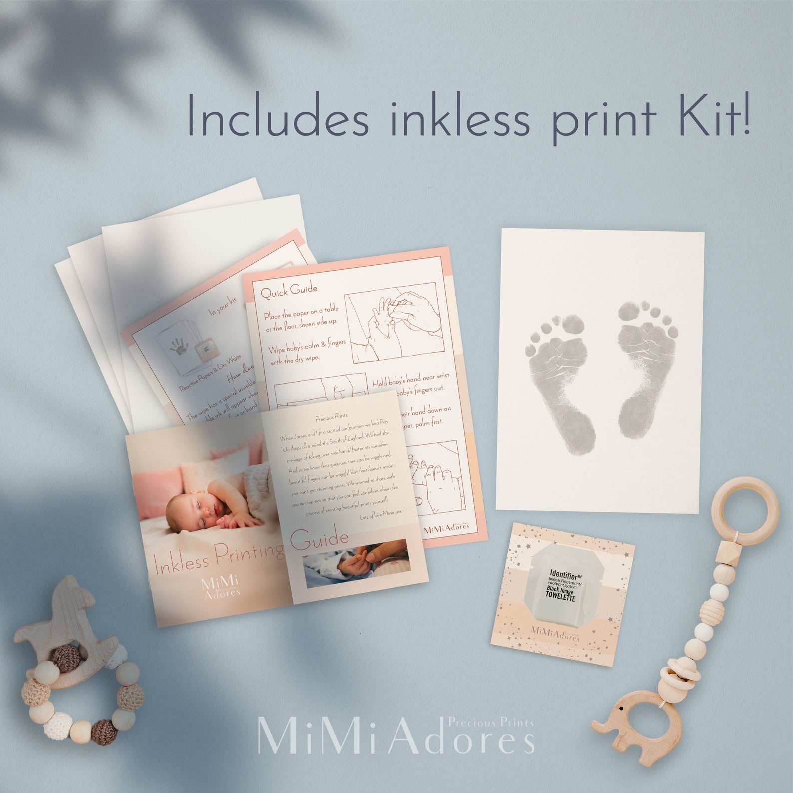 Baby Footprint Art With Baby Photo Collage | Footprint Art | New Baby ...
