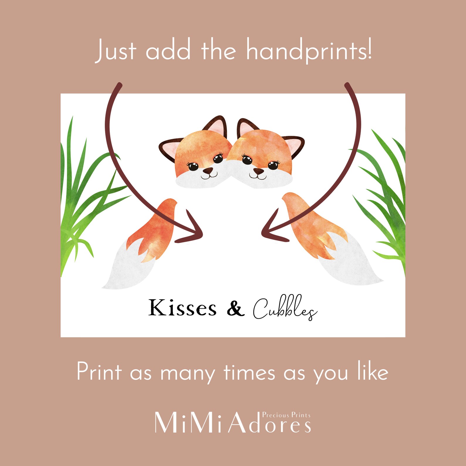 Fox Handprint Printable | Kids Handprint Activity Craft | Autumn ...