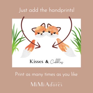 Fox Handprint Printable | Kids Handprint Activity Craft | Autumn ...