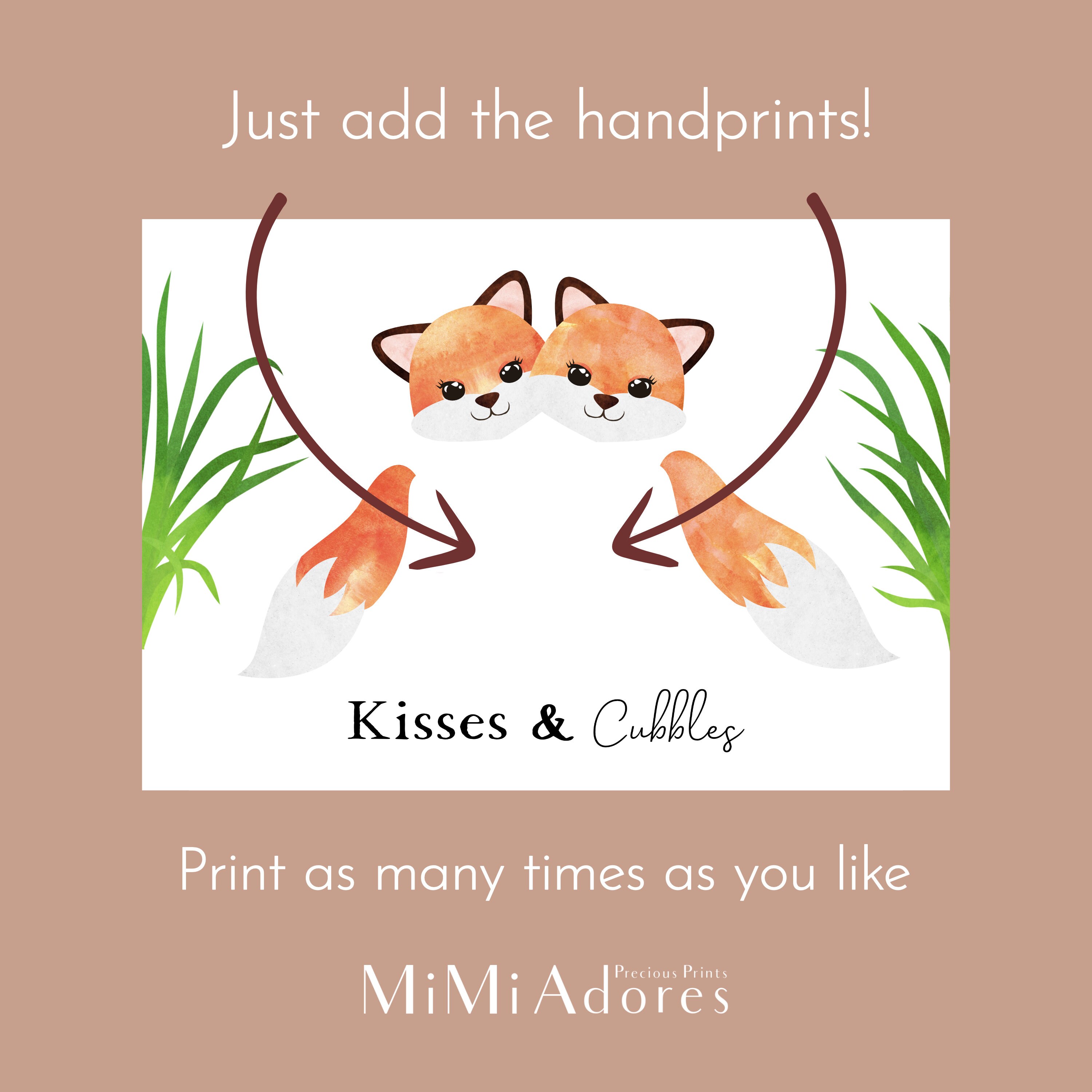 Fox Handprint Printable Kids Handprint Activity Craft - Etsy