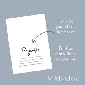 Papa Handprint Poem | Fathers Day Birthday | Papa Poem Printable | Kids ...