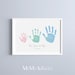 Personalised Family Hand Print Art in Stunning Watercolour Inkless ...