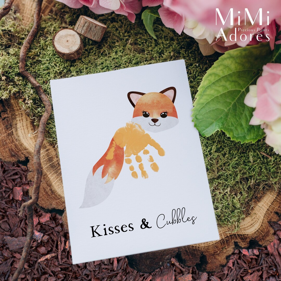 Fox Handprint Printable | Kids Handprint Activity Craft | Handprint ...