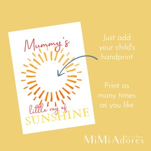 Sunshine Handprint Craft | Mother's Day Birthday Craft | Mummy ...