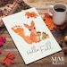 Hello Fall Squirrel Footprint Art Craft | Instant Download | Autumn ...