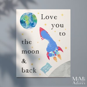 Papa Footprint Craft | Fathers Day Printable for Papa | Love You to the ...