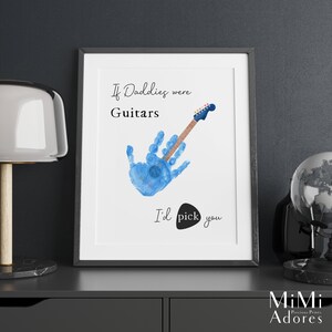 Fathers Day Printable | Guitar Handprint | Fathers Day Handprint | Dad ...
