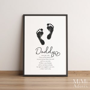 6 X Fathers Day Handprint Footprint Craft Pack | Daddy Handprint Poem ...