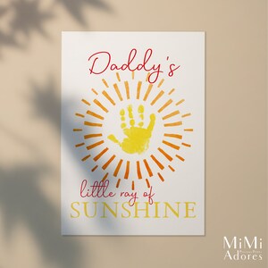 Sunshine Handprint Craft | Fathers Day Craft | Daddy Handprint ...