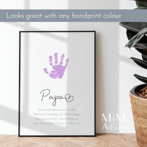 Papa Handprint Poem | Fathers Day Birthday | Papa Poem Printable | Kids ...