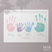 Handprint Gift Personalised Family Print Handprint Art - Etsy