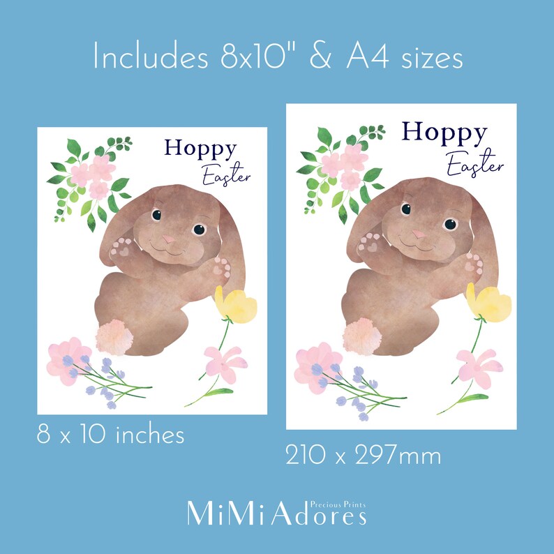 Printable Bunny Footprint Art Craft Hoppy Happy Easter - Etsy