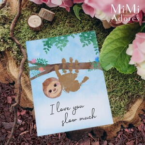 Sloth Handprint Printable | Kids Baby Handprint Craft | Handprint ...