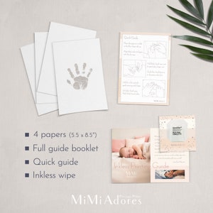 Sibling Handprints in Real Foil | Inkless Hand Print Kit Included ...