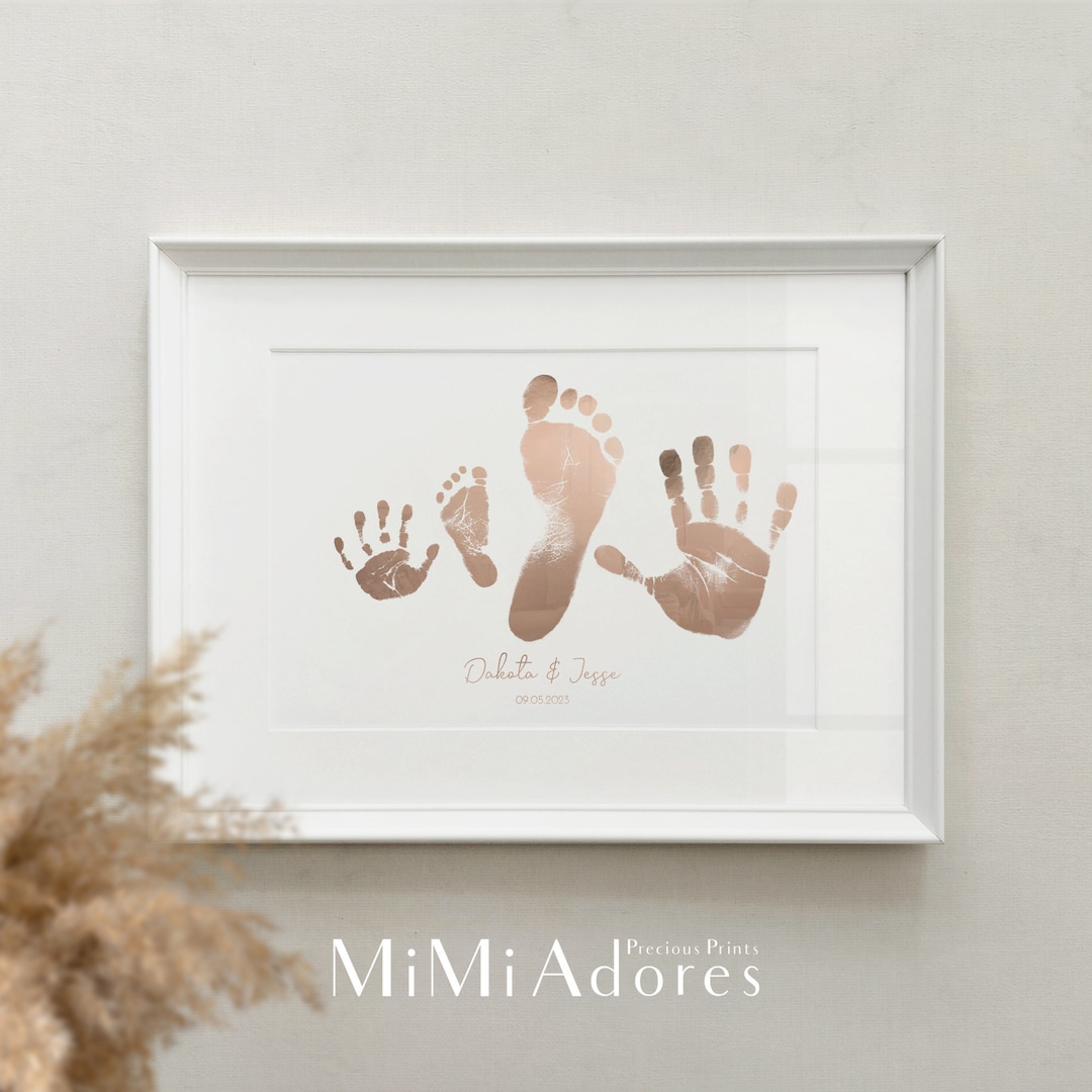 Sibling Handprint Footprint Art | Sibling Keepsake | Sibling Handprint ...
