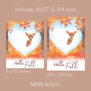 Hello Fall Deer Handprint Art Craft | Instant Download | Autumn Fall ...